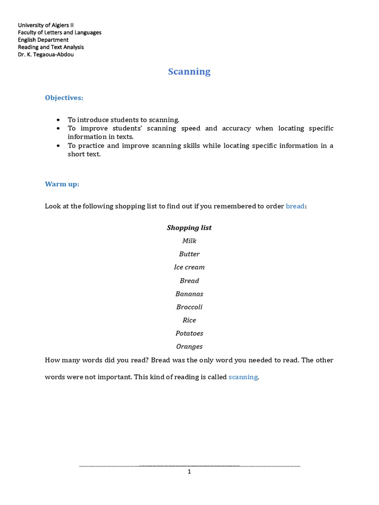 Scanning | PDF | Information | Cognition