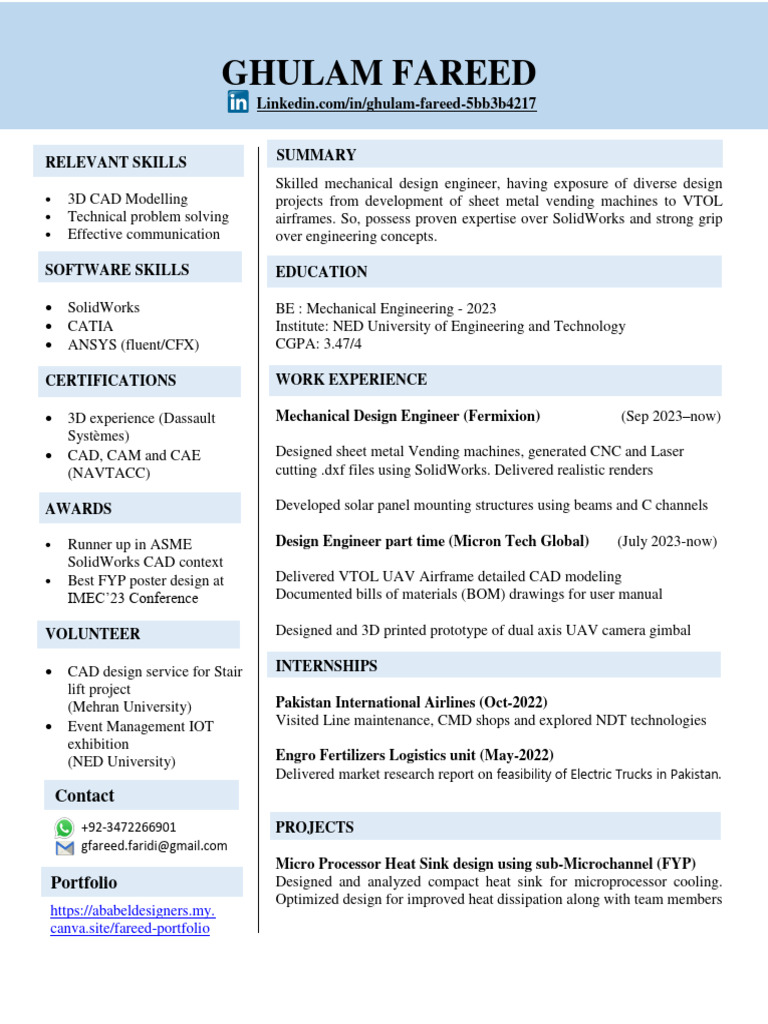 Design Engr. Ghulam Fareed | PDF | Mechanical Engineering | Computer ...