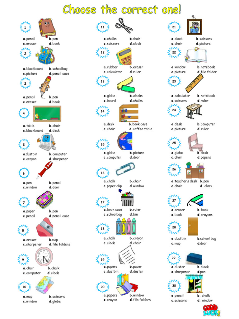 Classroom Items List | PDF | Home & Garden