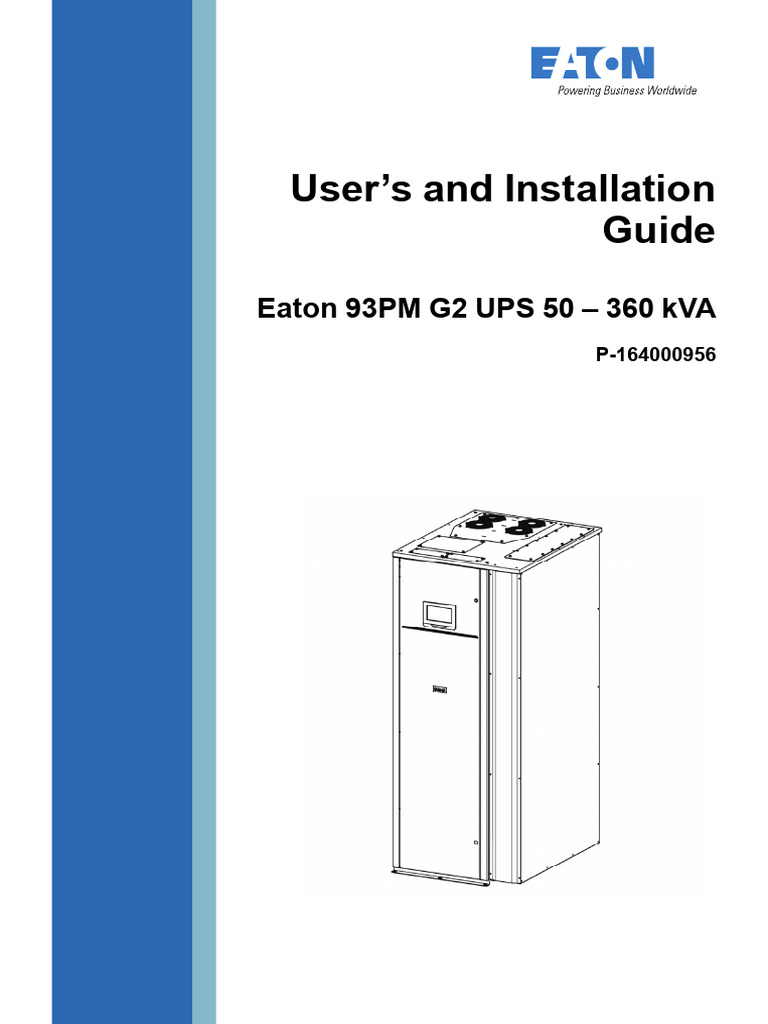 Eaton 93pm g2 Ups 50 360 Kva Users and Installation Guide en | PDF ...