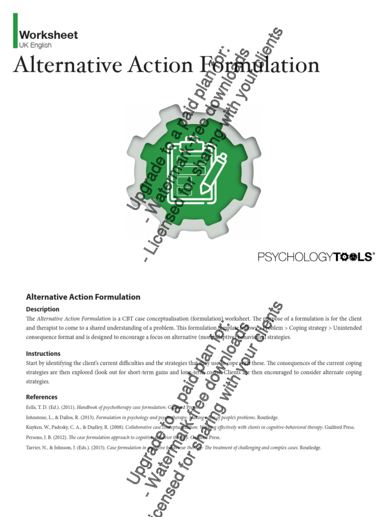 Alternative Action Formulation - Lang Eng GB - Format Full Pack | PDF ...