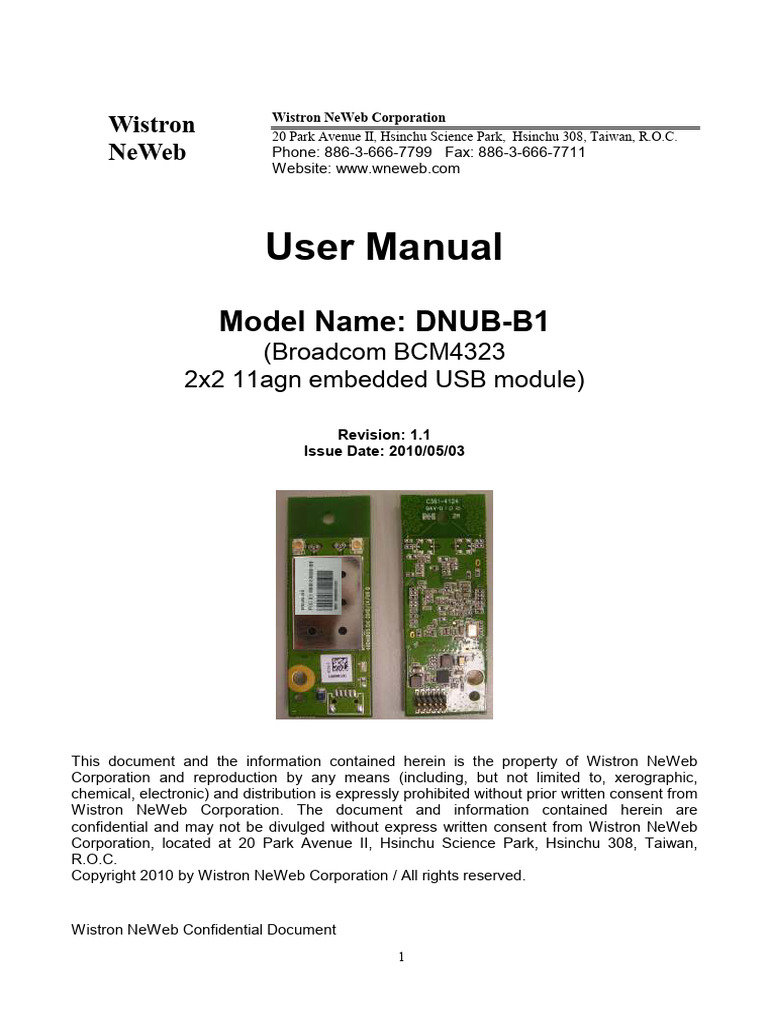 User Manual: Model Name: DNUB-B1 | PDF | Transmitter | Electromagnetic ...