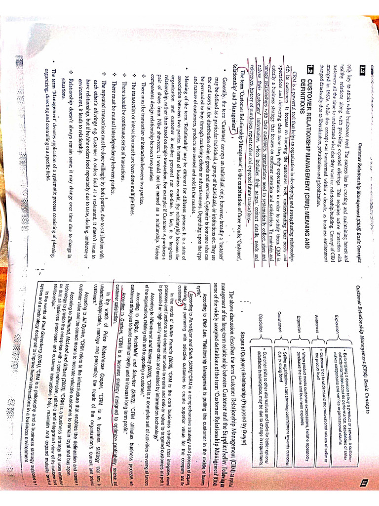 CRM. Notes.. | PDF