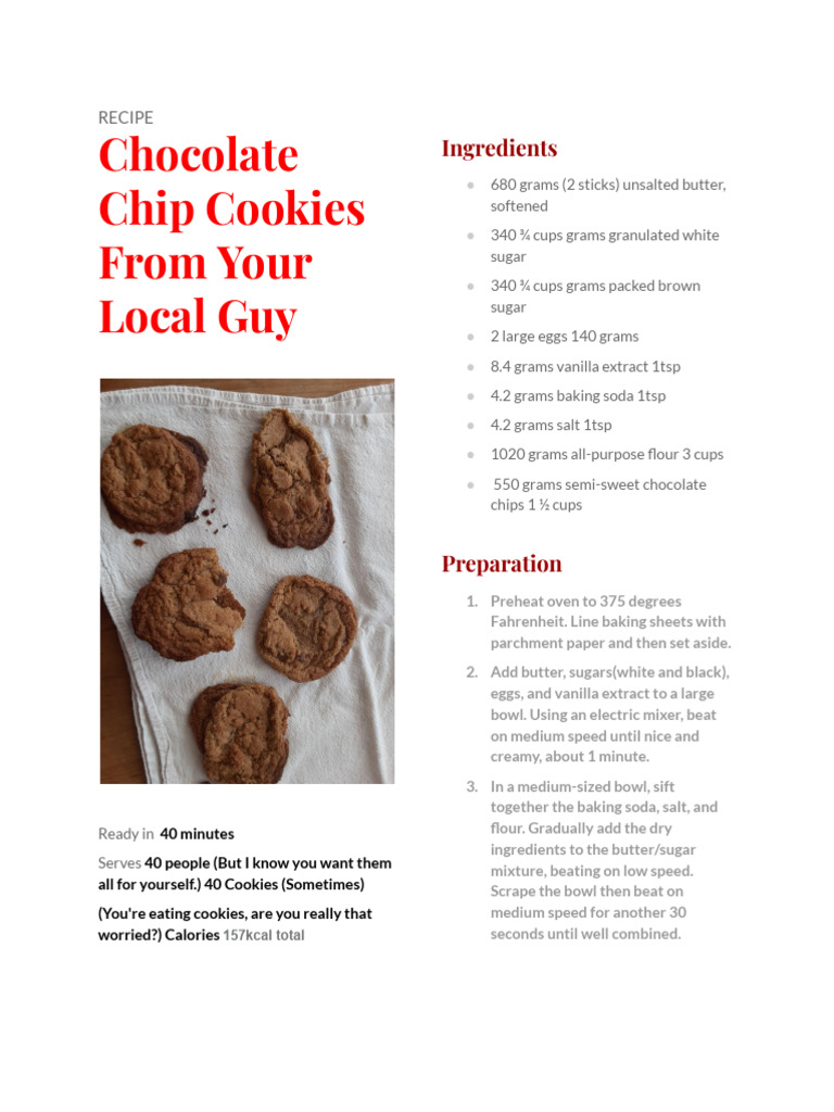 Final Recipe | PDF | Brown Sugar | Sugar