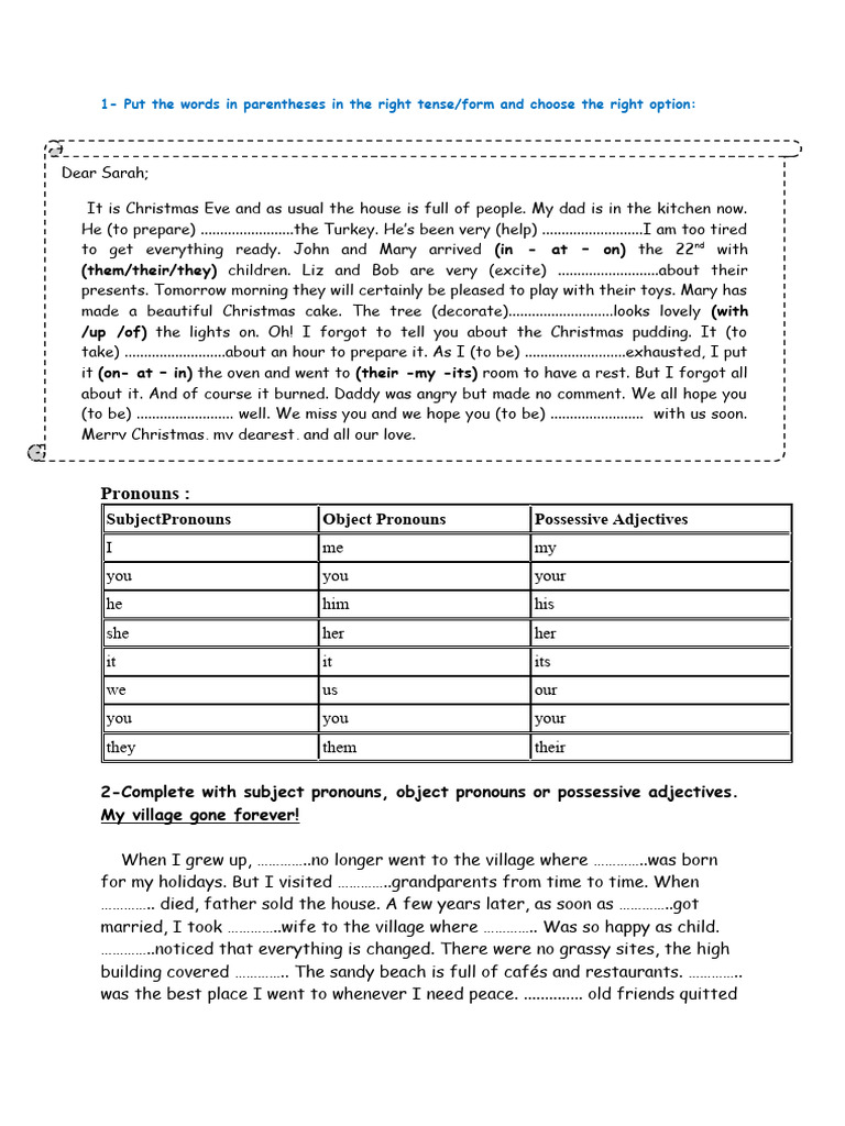 1st Form Exercises From Lesson 1 To 5 | PDF | Love | Beyoncé