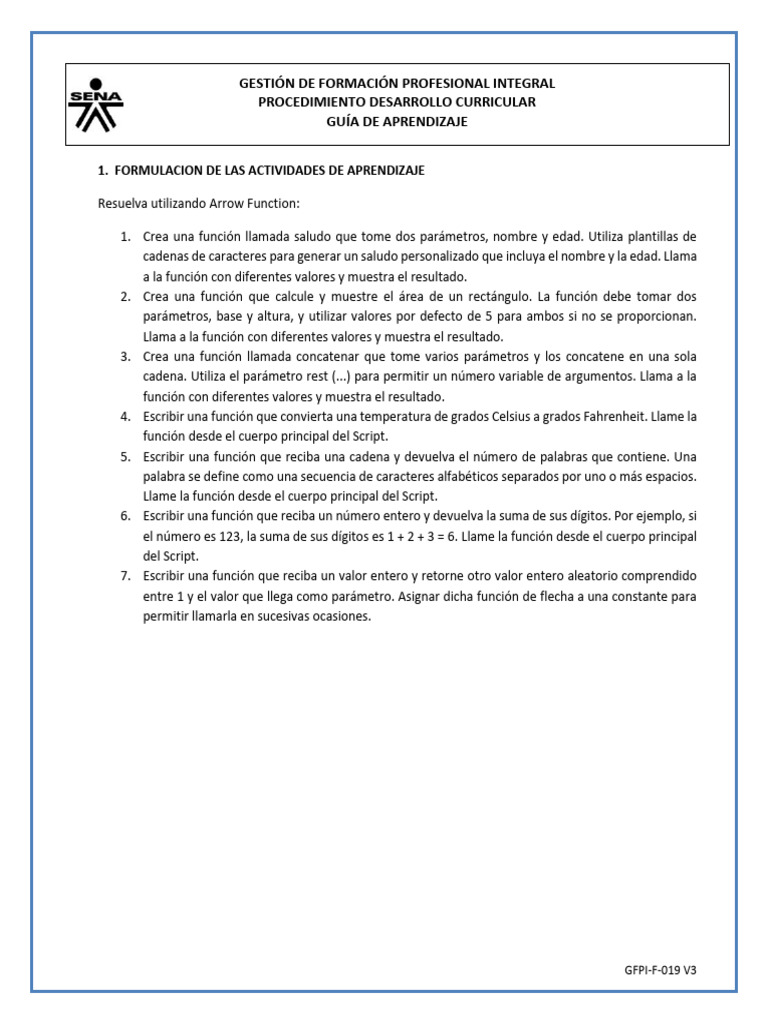 Taller Funciones Java Script Arrow | PDF