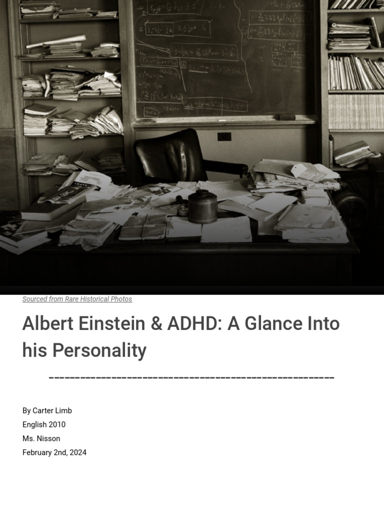 Einstein and Adhd - Profile Final Revision 4 | Download Free PDF | Attention Deficit ...
