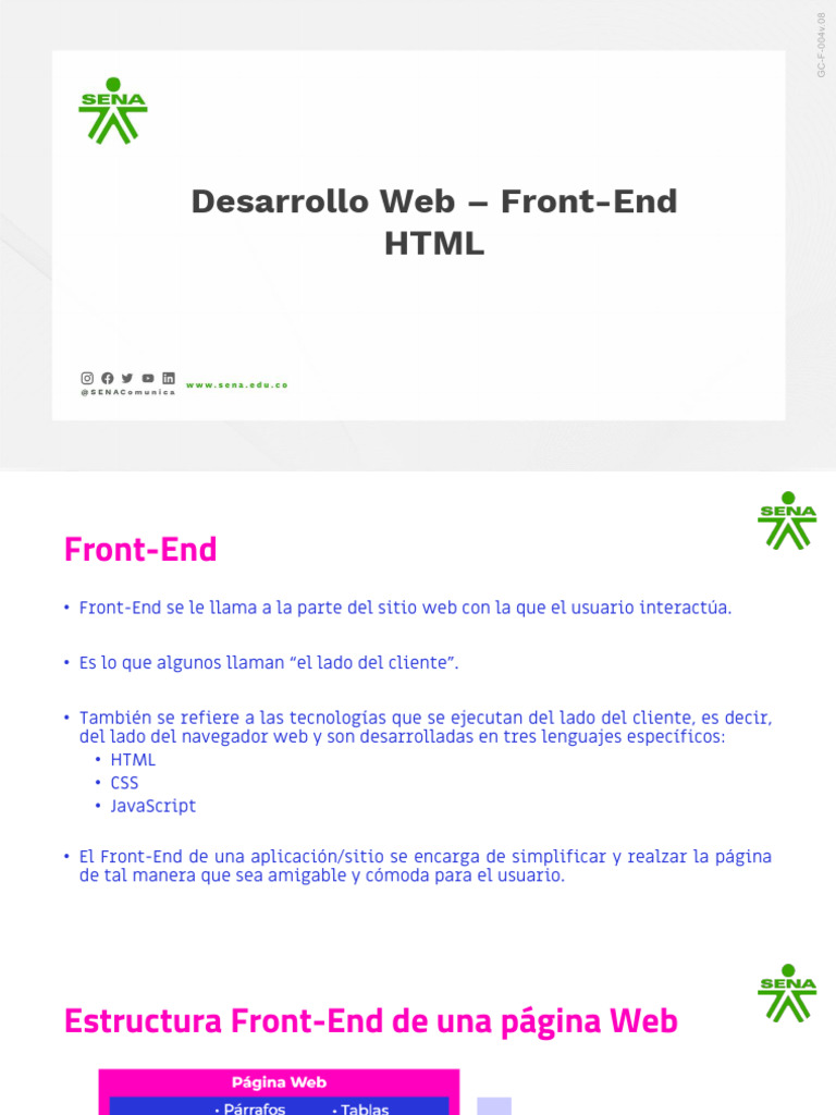 Presentacion5HTML 5965cce4812ec77 | PDF | HTML | Desarrollo web