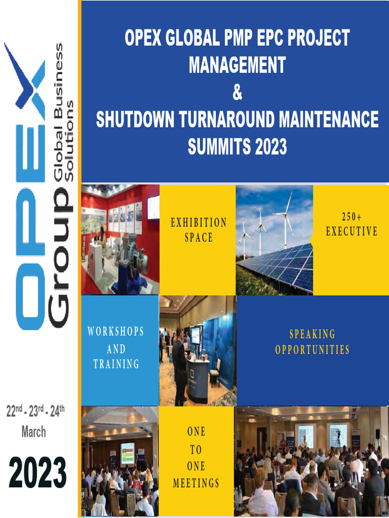 OPEX PMP EPC Project Management Summit London March 2023 | PDF ...