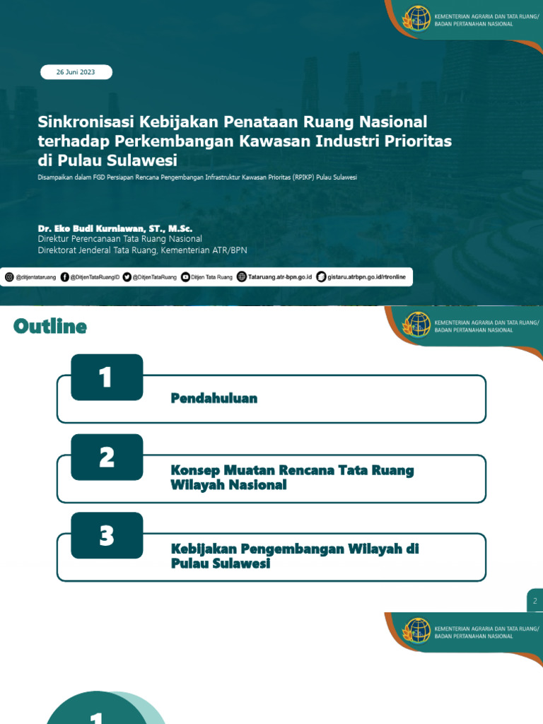 Paparan Direktur Tarunas - Sinkronisasi RTR Dengan RPIKP - Updated | PDF