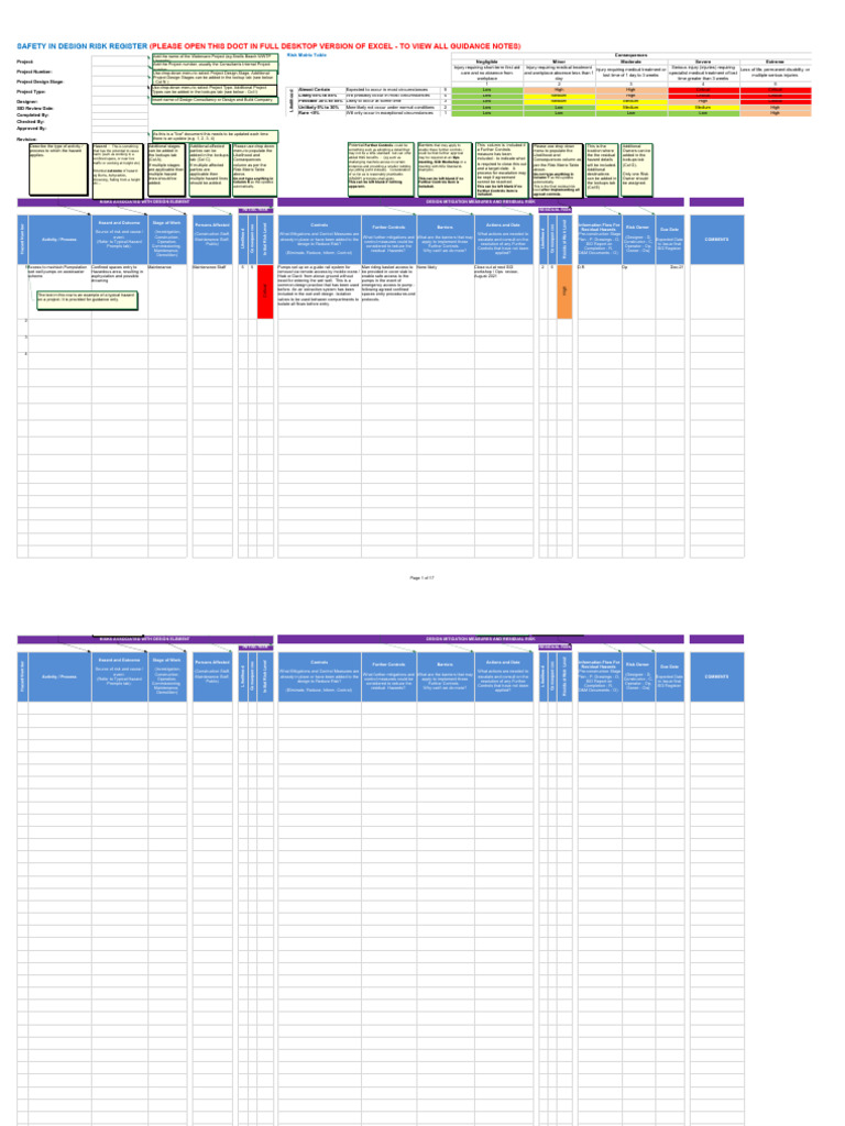 safety_in_design_risk_wsl_register | PDF | Risk | Clinical Medicine