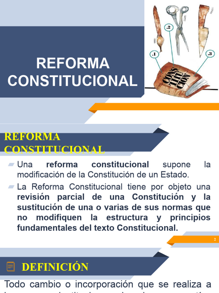 Derecho C Reformas De La Constitución Pdf Constitución Gobierno