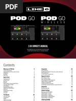 POD X3 Live User Manual Overview | PDF | Electricity | Sound