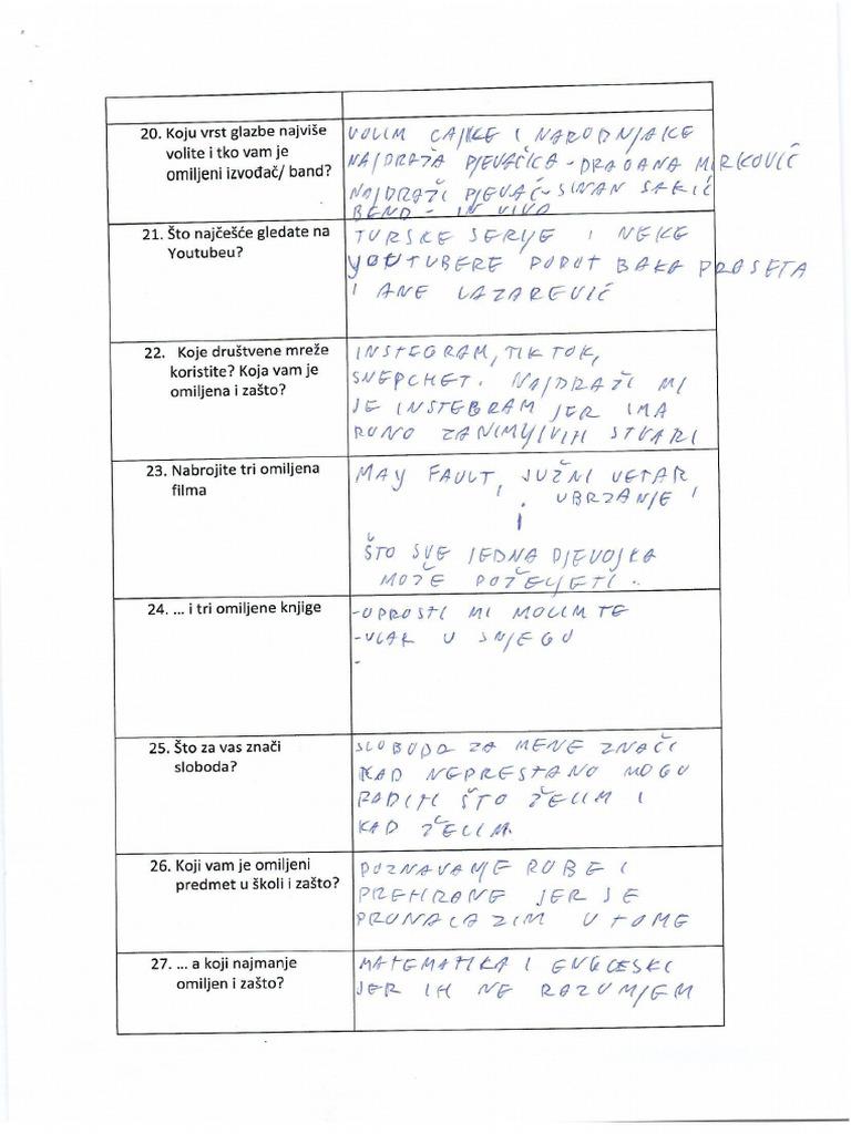 Upitnik 2 | PDF