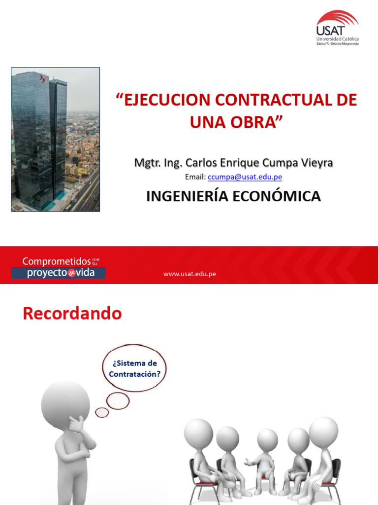 S06-EJECUCION CONTRACTUAL DE UNA OBRA | PDF | Presupuesto