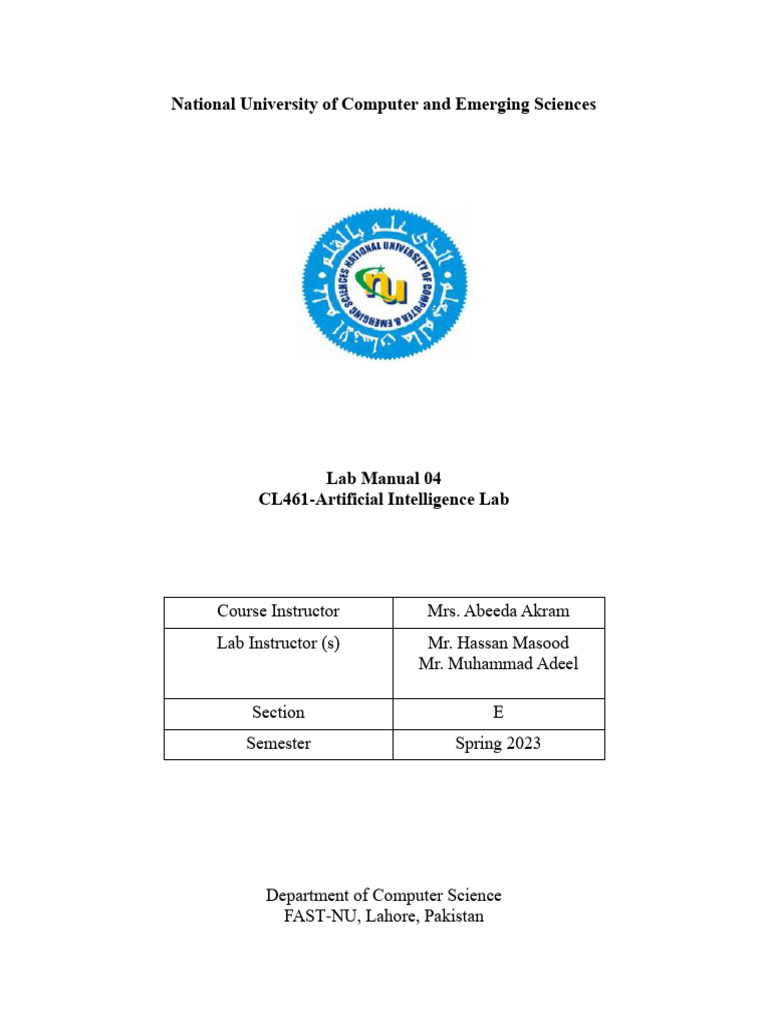 AI Lab Manual 4 | PDF | Parameter (Computer Programming) | Filename