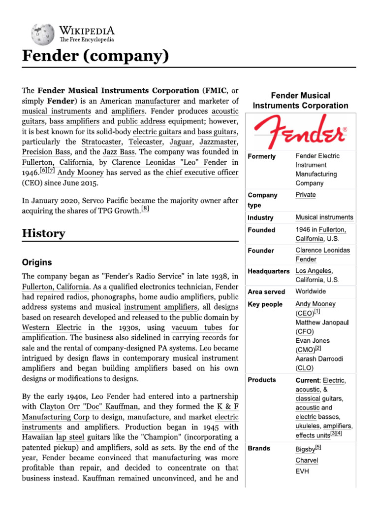 FENDER | PDF