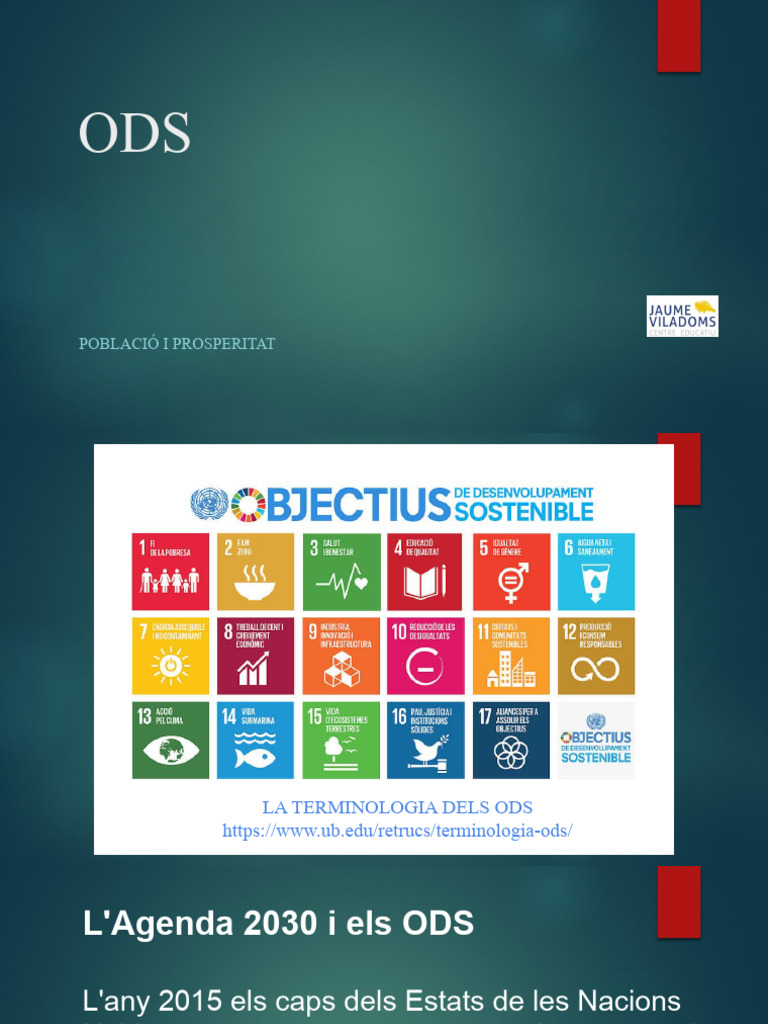 Presentacio ODS Poblacio I Prosperitat1 | PDF