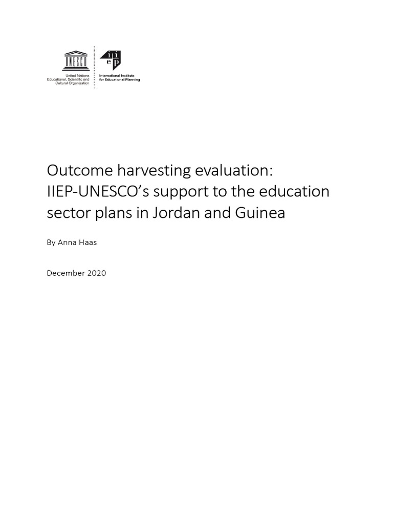 outcome_harvesting_evaluation | PDF | Strategic Planning | Evaluation