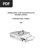 Rotary Table Manual | PDF | Rotation | Screw