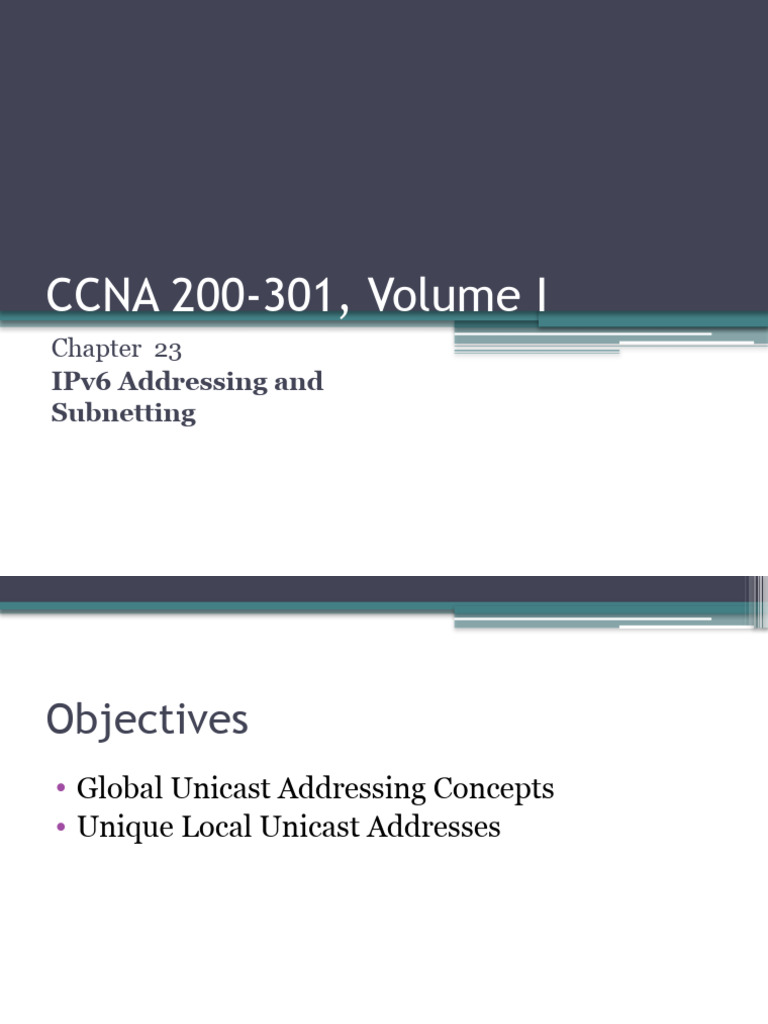 Ccna 200 301 Chapter 23 Ipv6 Addressing And Subnetting Pdf