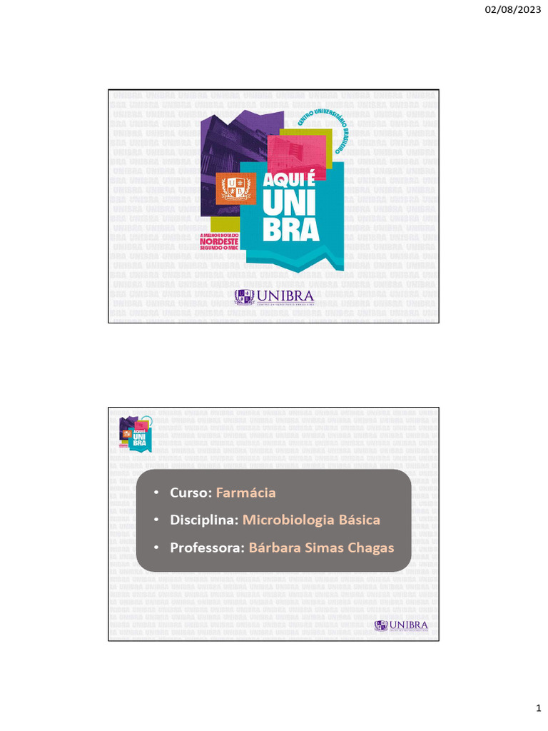 Aula 1 Microbiologia 3AM | PDF | Microrganismo | Abiogênese