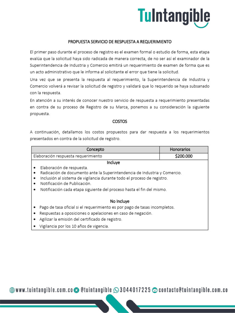 Propuesta para Respuesta a Requerimientos | PDF