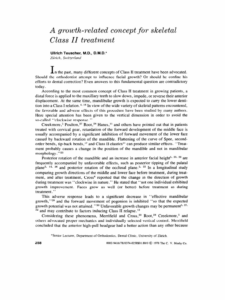 Class II Skeletal Treatment Strategies | PDF | Dental Anatomy | Mouth