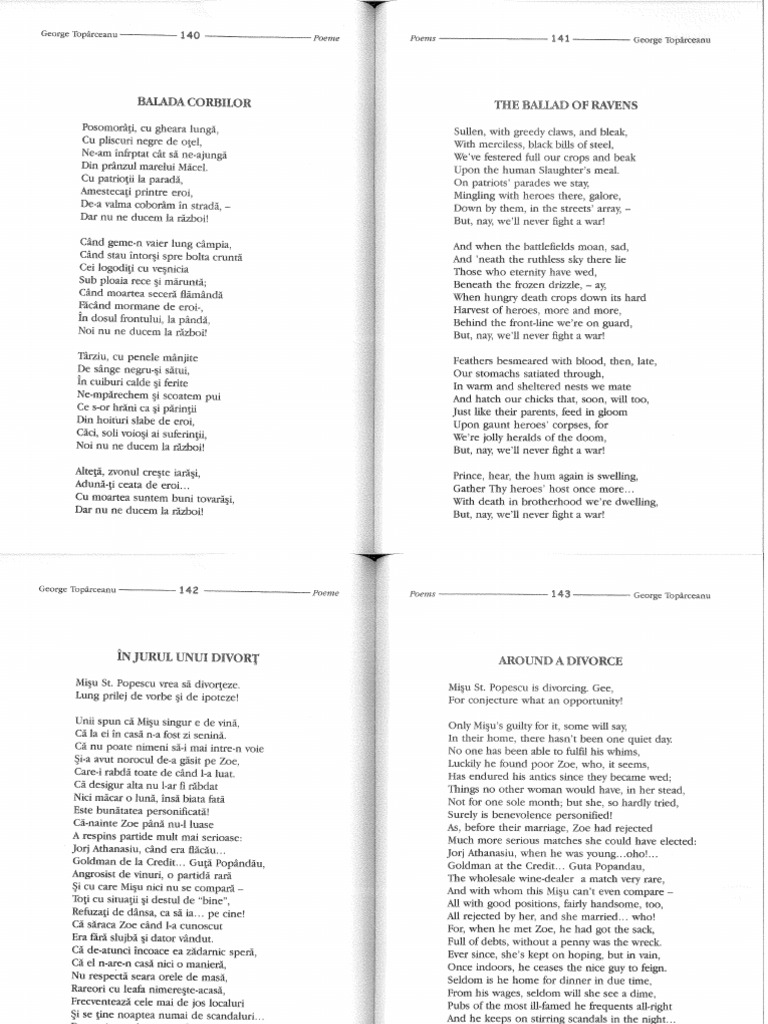 George Toparceanu Poezii 71-80 | PDF