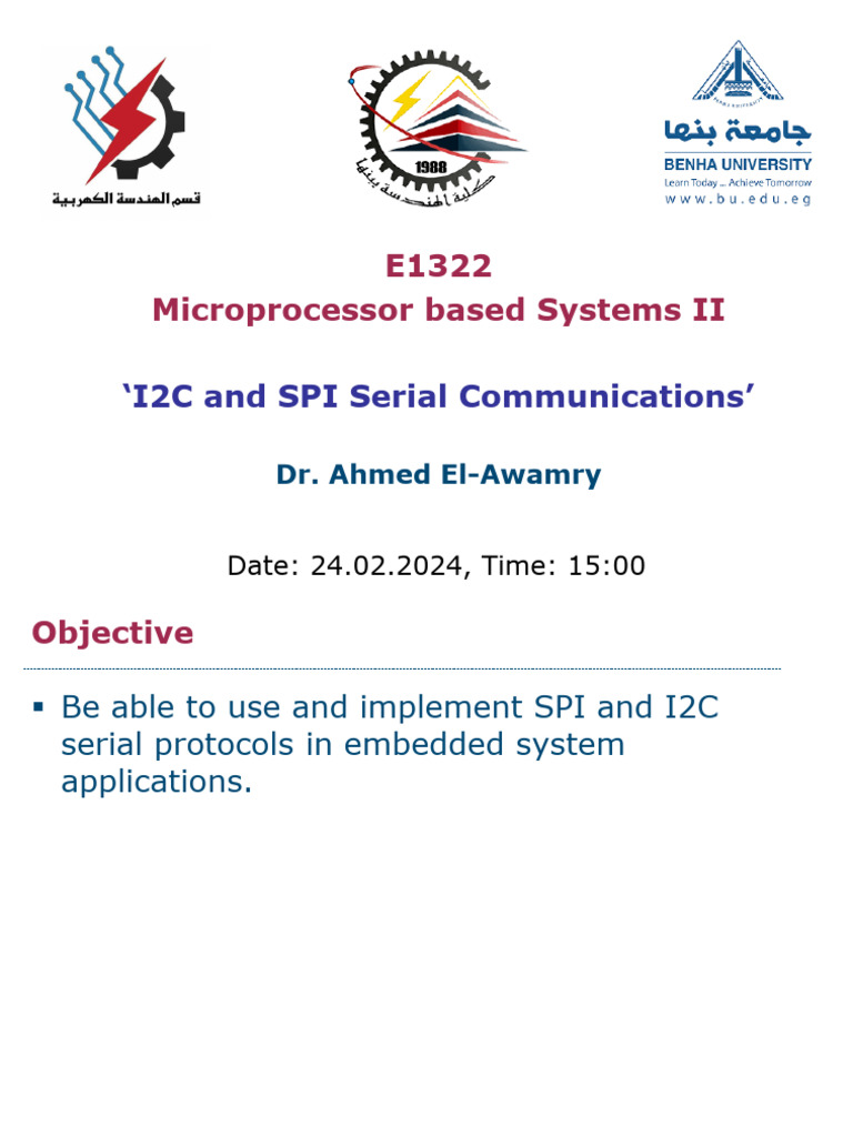 Embedded Serial Protocols Guide | PDF | Digital Technology | Computer ...