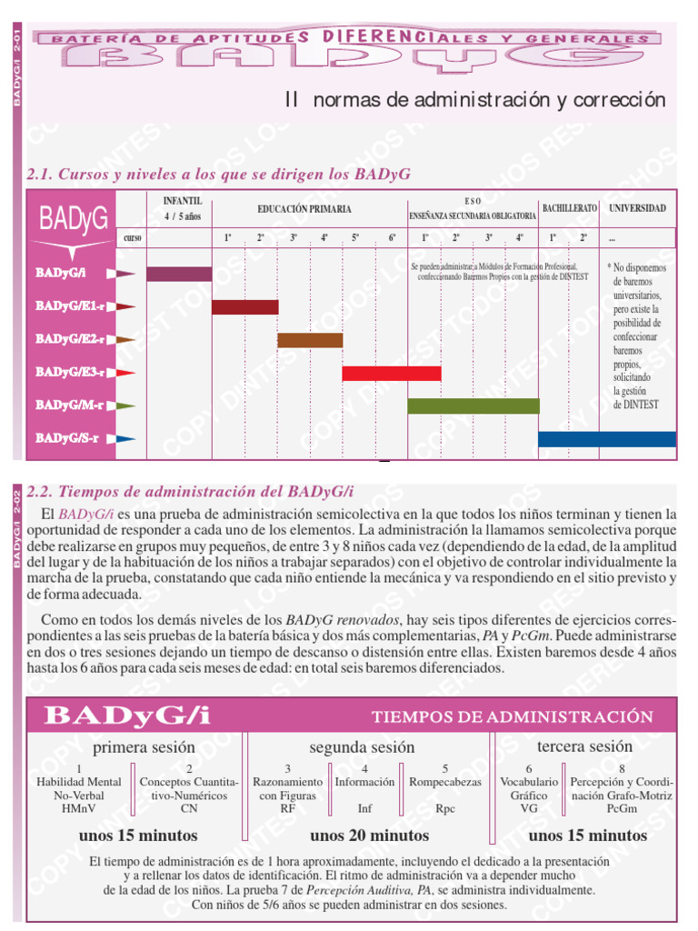 Badyg-I Manual | PDF | Educación vocacional | Etapas educativas