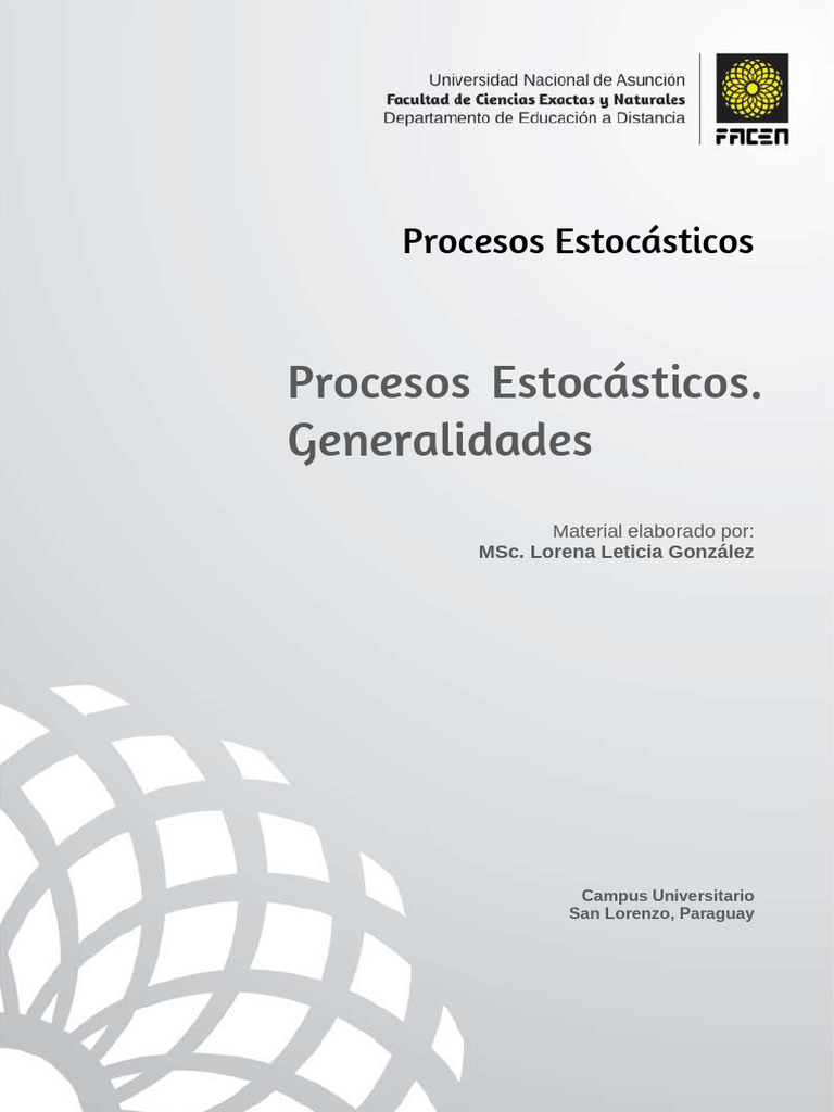 PE Unidad2 ML | PDF | Proceso estocástico | Estocástico