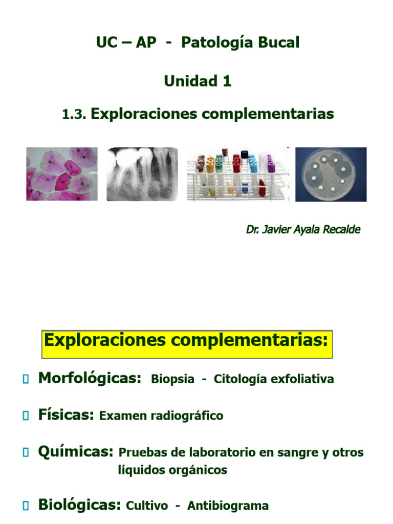 Unidad 1 1.3. Exploraciones Complementarias | PDF | Biopsia | Histopatología