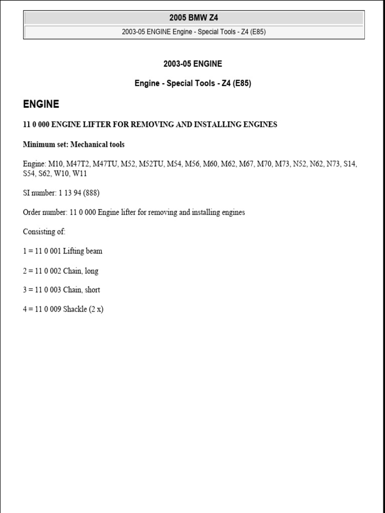 Engine Special Tools | Download Free PDF | Sports Car Manufacturers | Motor Vehicle ...