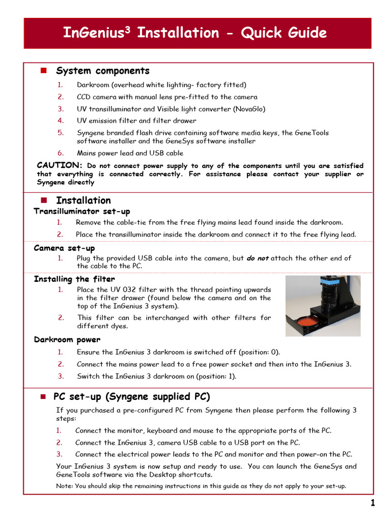 InGenius3 Installation Quick Guide | PDF | Personal Computers | Usb ...