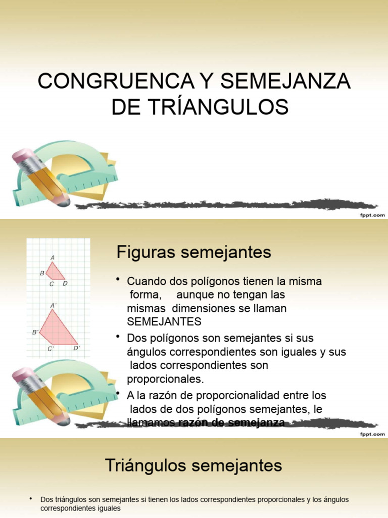 Semejanza-Y-Congruencia de Triángulos | PDF | Formas geométricas ...