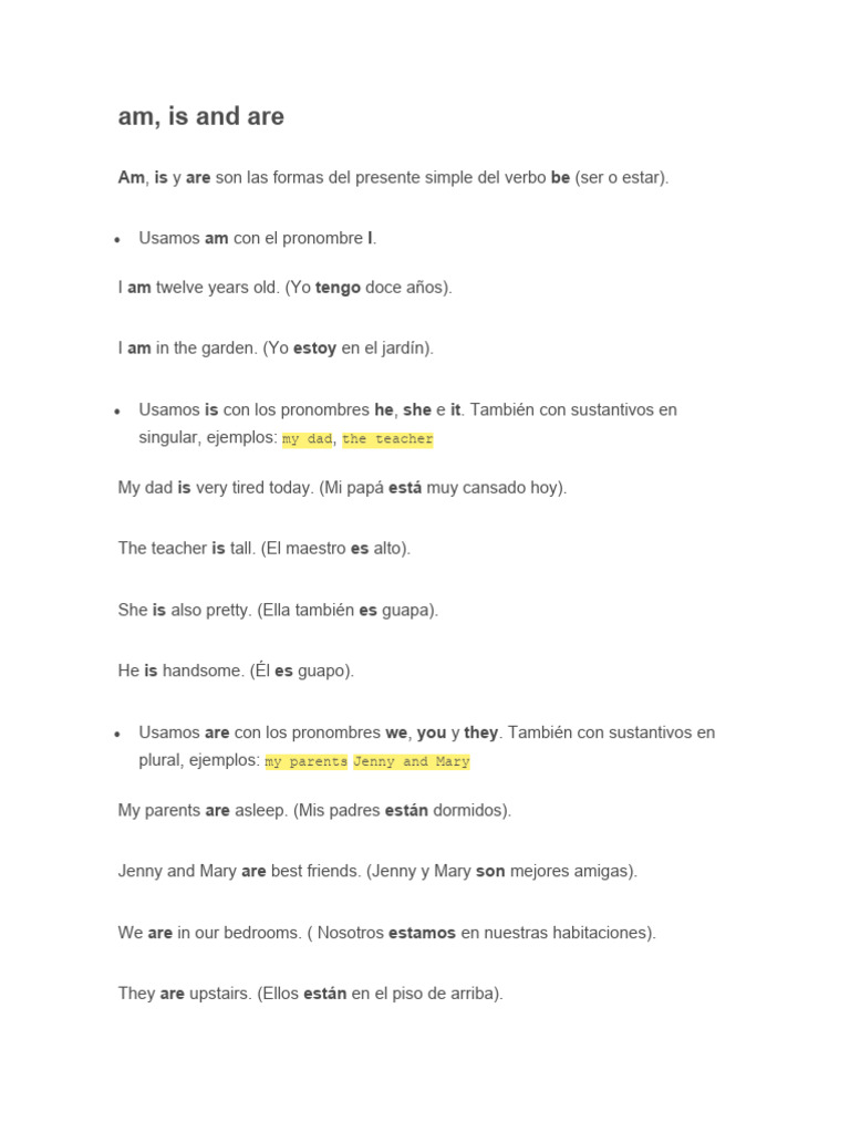 Reglas en Ingles | PDF | Verbo | Plural