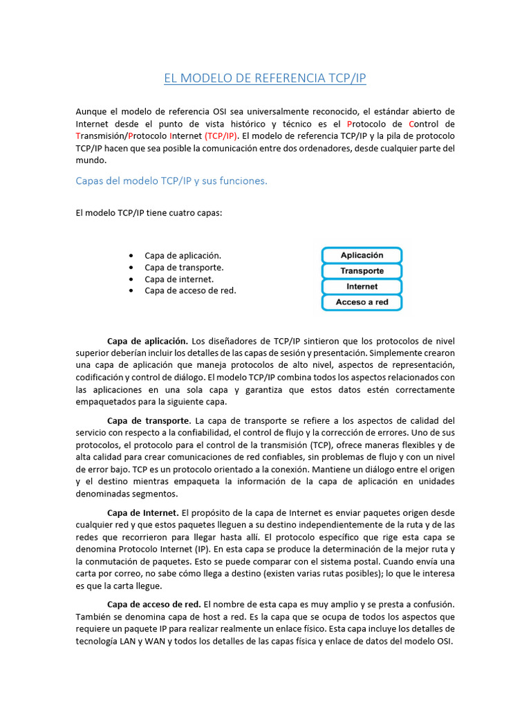 Tema3.2 - Capas TCP-IP y Direccionamiento | PDF | Dirección IP | Protocolos de internet