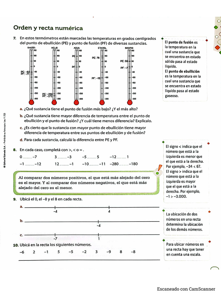 Recta Num-Rica Te-Rico y Actividades 24 | PDF