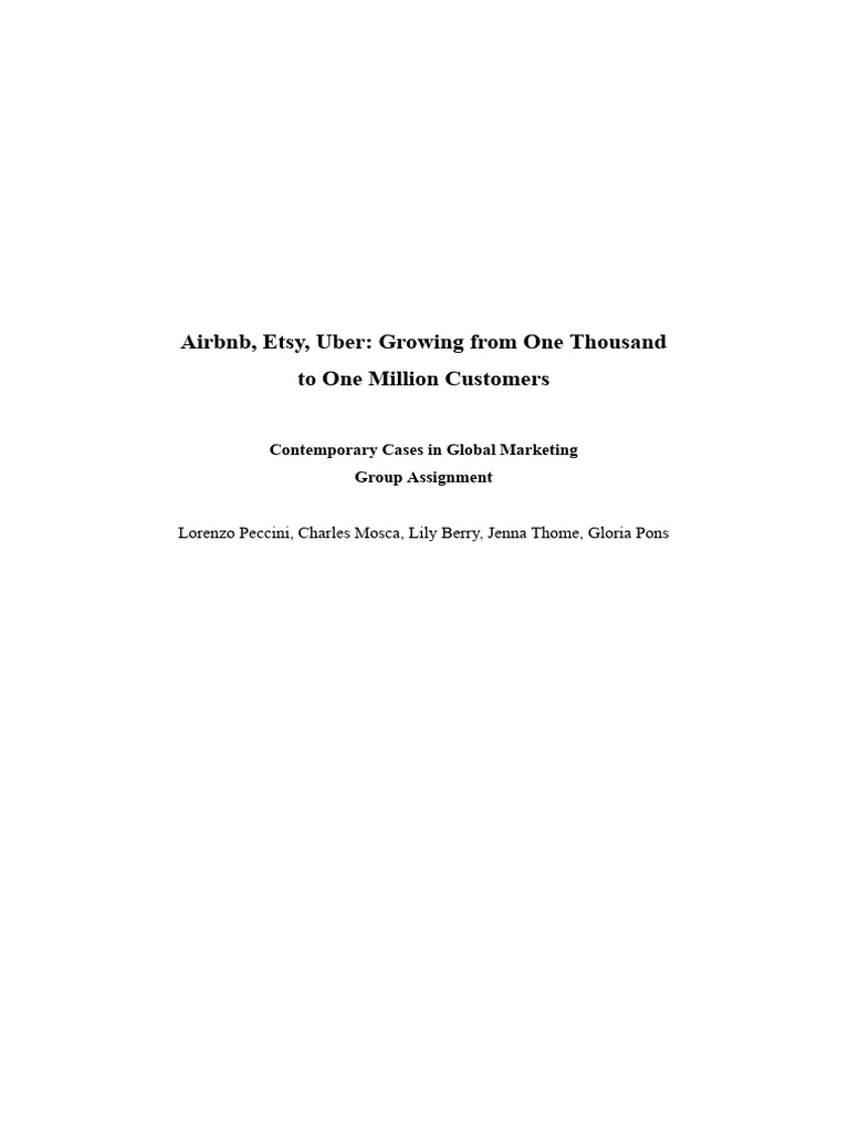 Airbnb, Uber, Etsy Case Study | PDF | Etsy | Safety