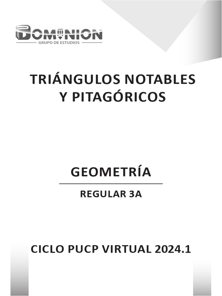 Geometría - Regular 3A - Triángulos Notables y Pitagóricos - Clase ...