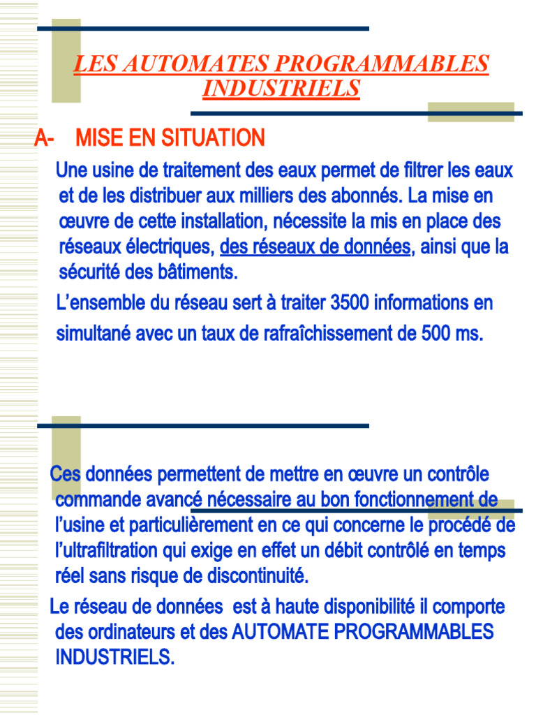 Automates Industriels et GRAFCET | PDF | Automate programmable ...