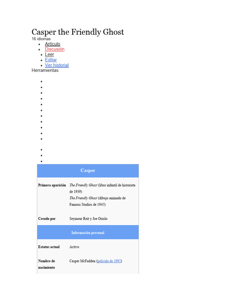 Casper The Friendly Ghost | PDF | Caricaturas | Animación