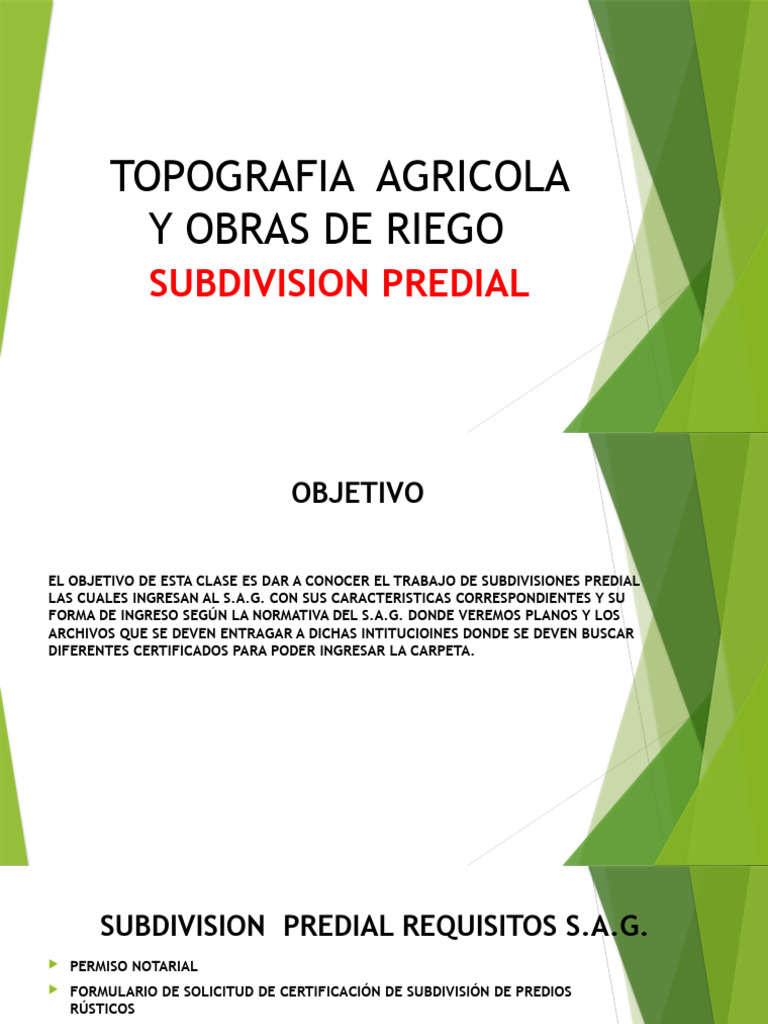 Subdivisión Predial y Requisitos S.A.G. | PDF