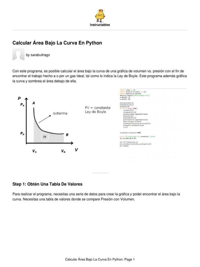 Calcular Area Bajo La Curva en Python | PDF | Python (lenguaje de ...
