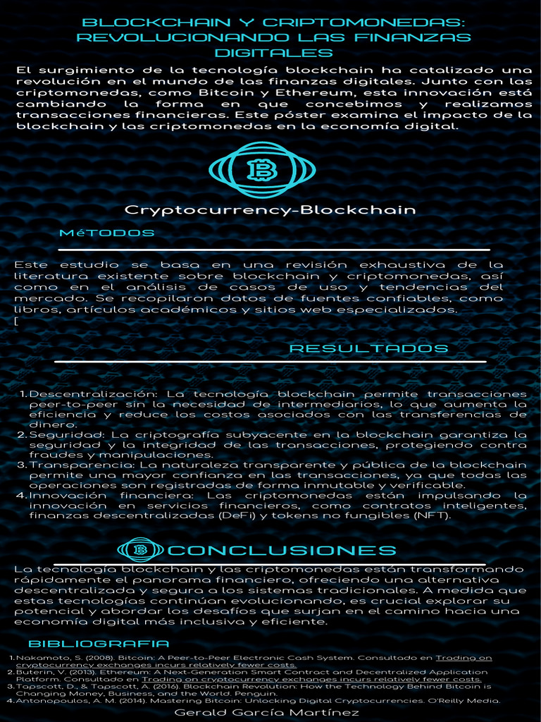 Poster Cientifico-Blockchain y Criptomonedas Revolucionando las Finanzas Digitales | PDF ...