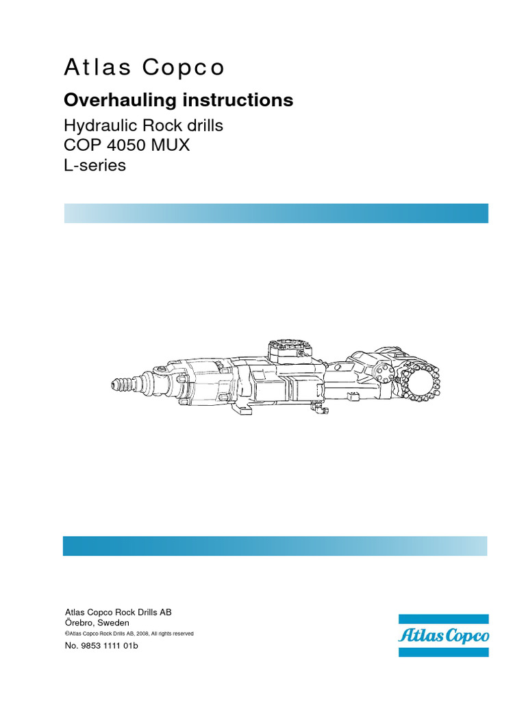 9853 1111 01b Overhauling Instruction COP 4050MUX | PDF | Piston | Valve