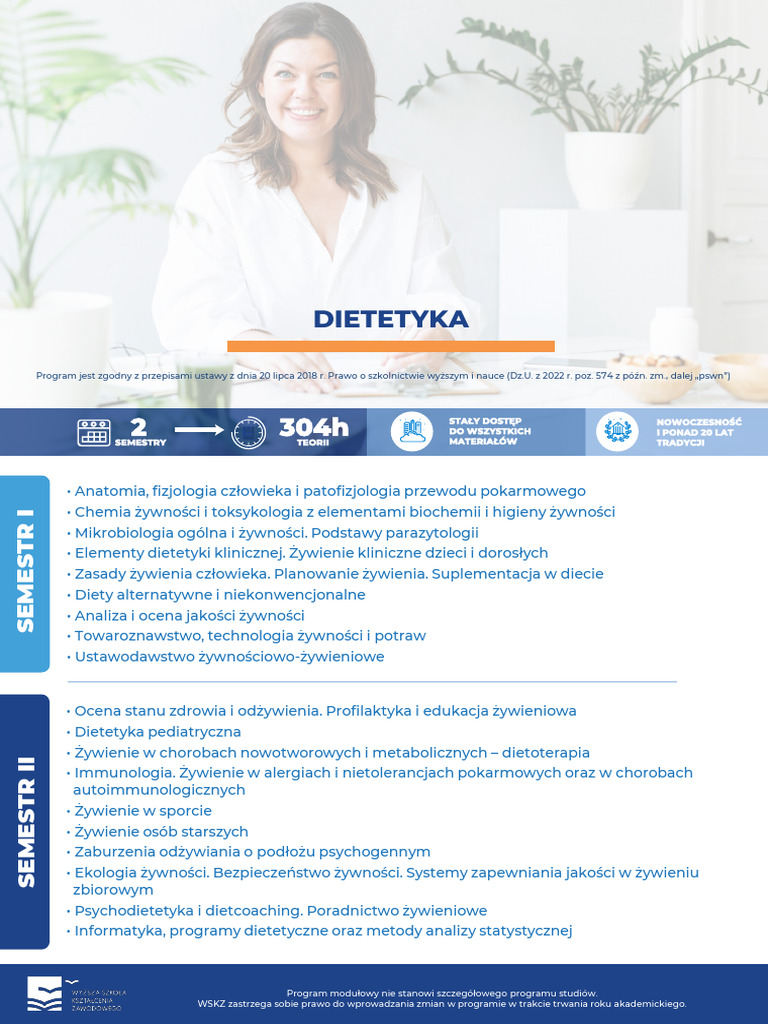 Program Kierunku Dietetyka | PDF