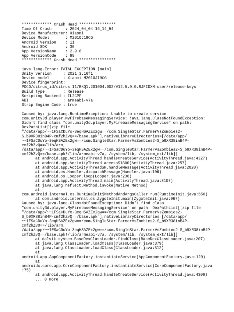Mod Menu Crash 2024 04 04 16 14 54 Pdf Android Operating System Java Programming Language 
