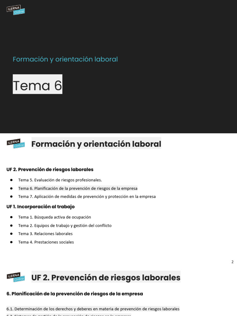 VT3. FOL Tema 6 Definitivo | PDF | Derecho laboral | Business